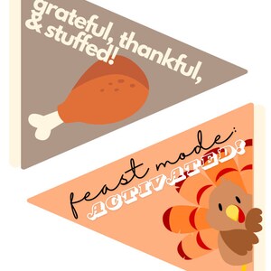 Printable Thanksgiving Pennant Flags - Etsy