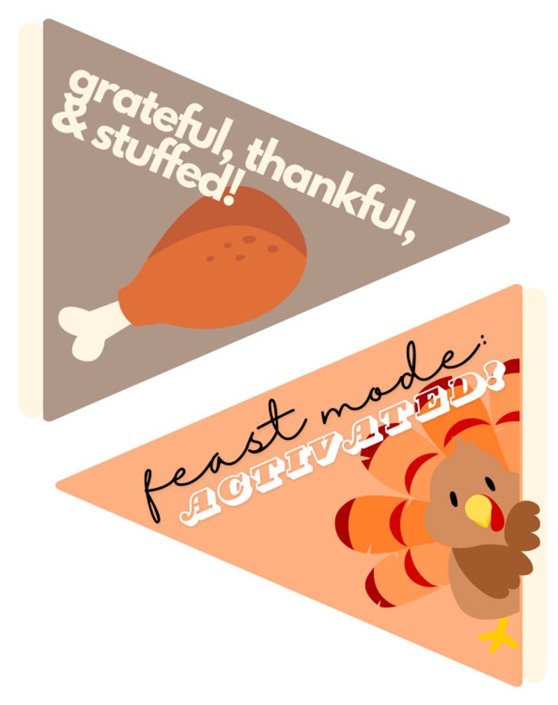Printable Thanksgiving Pennant Flags - Etsy