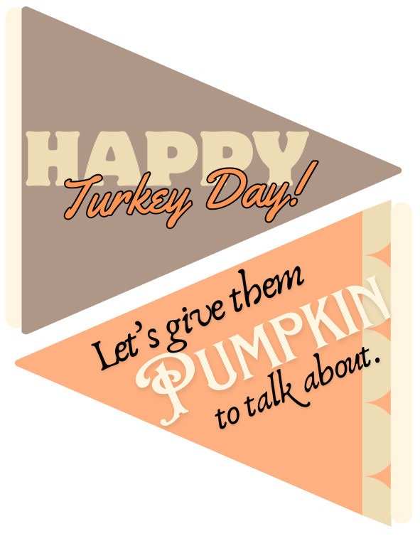 Printable Thanksgiving Pennant Flags - Etsy