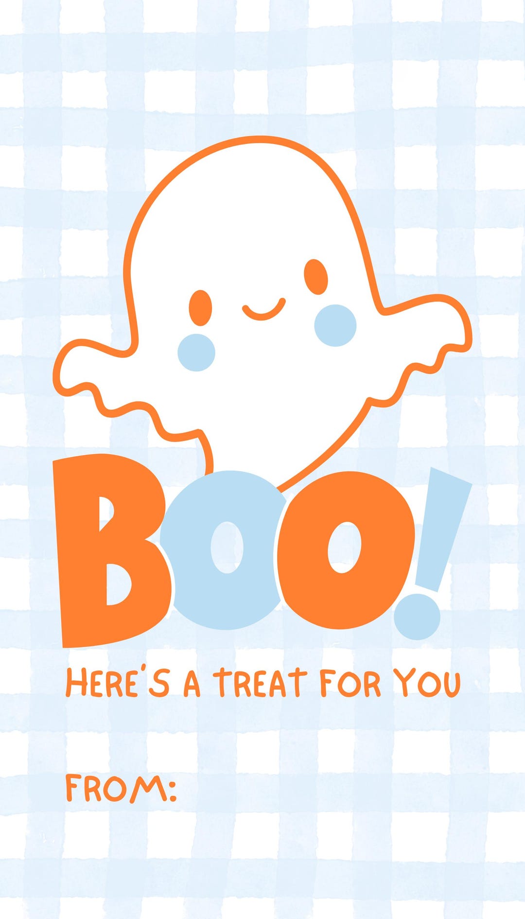 Halloween Gift Tag Printable Boo Here's a Treat for You Favor Tag - Etsy