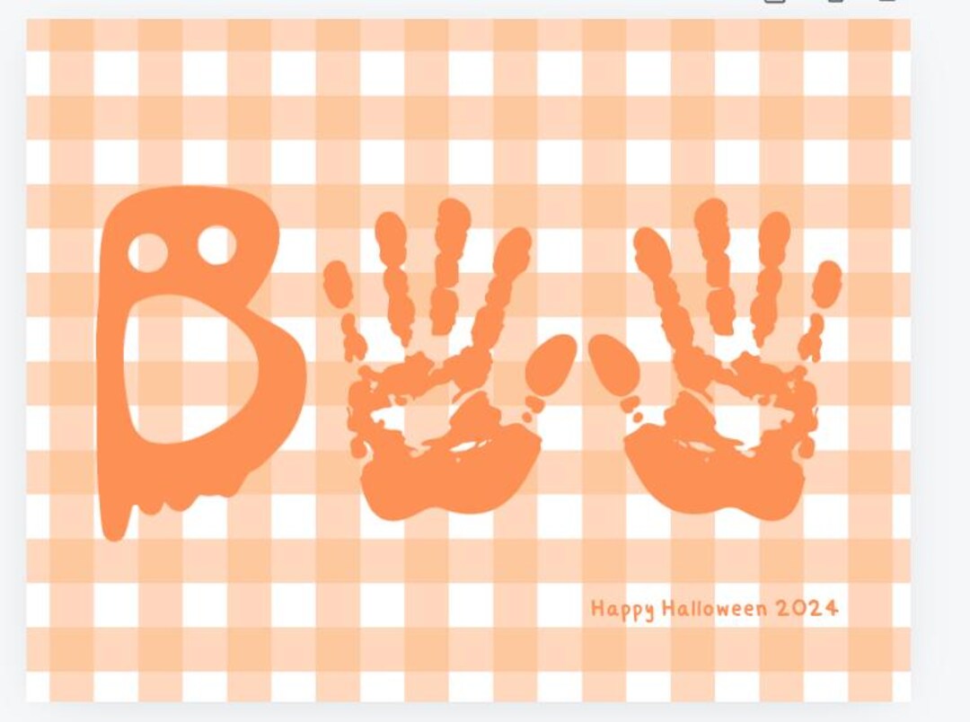 Halloween Handprint Boo Craft Printable Art - Etsy