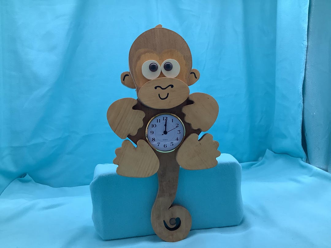 Marty Monkey Battery Operated Wall Clock - Etsy
