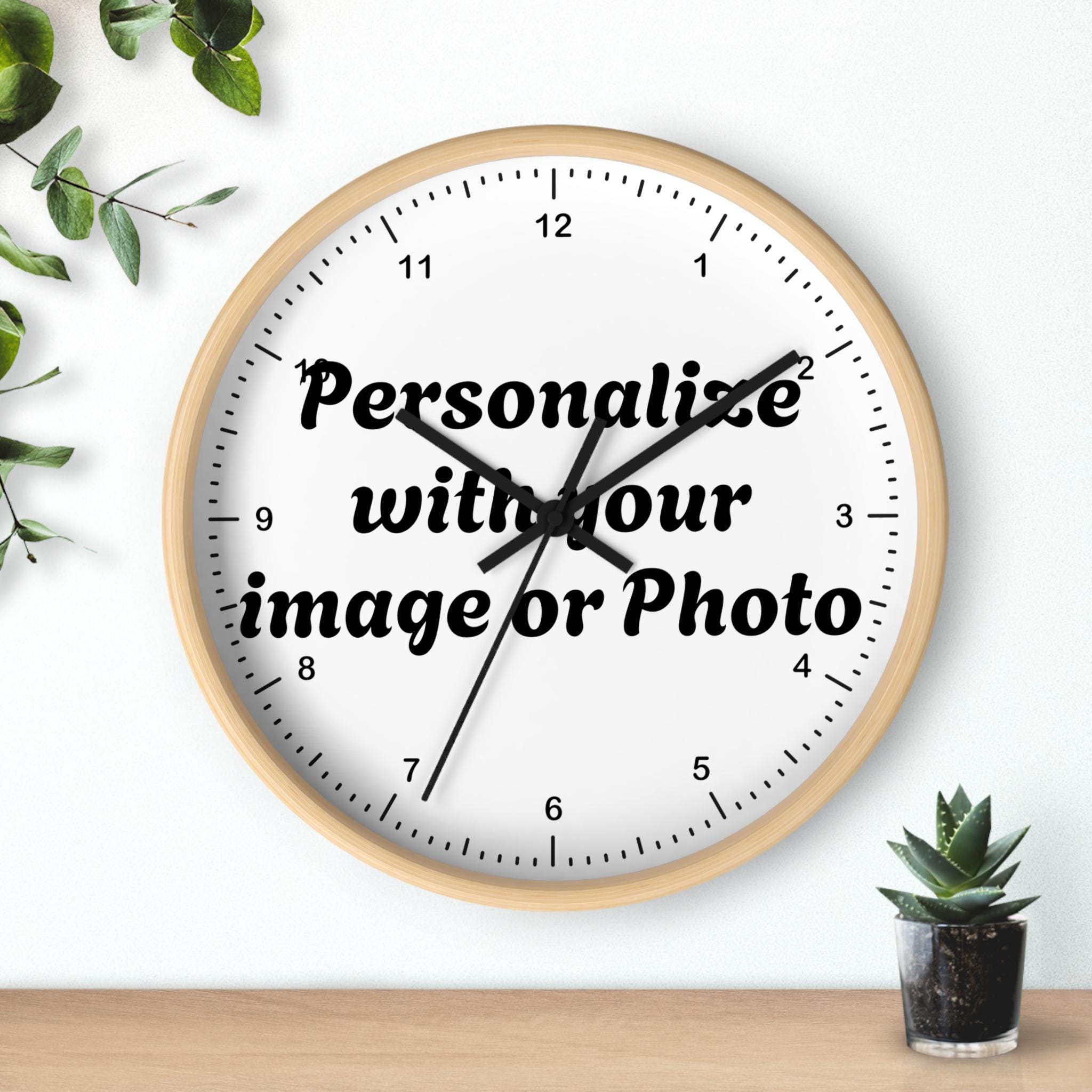 Custom Wall Clock With Photo, Personalized Picture Frame Clock, Photo ...