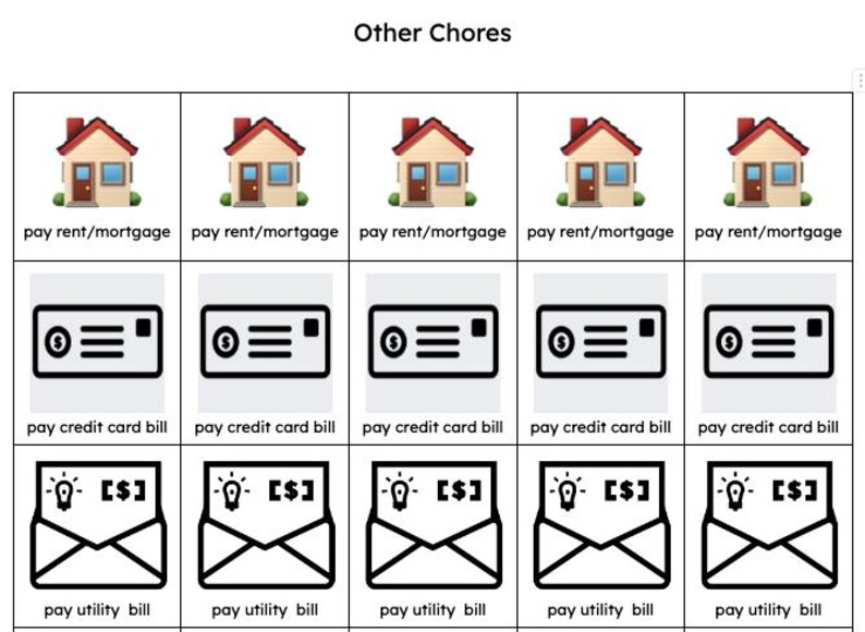 Audhd Picture Chore Chart for Adults - Etsy