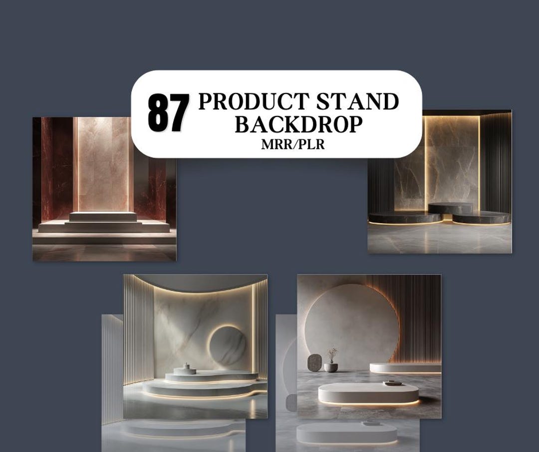 87 Product Stand Backdrops MRR & PLR License Digital Backgrounds - Etsy