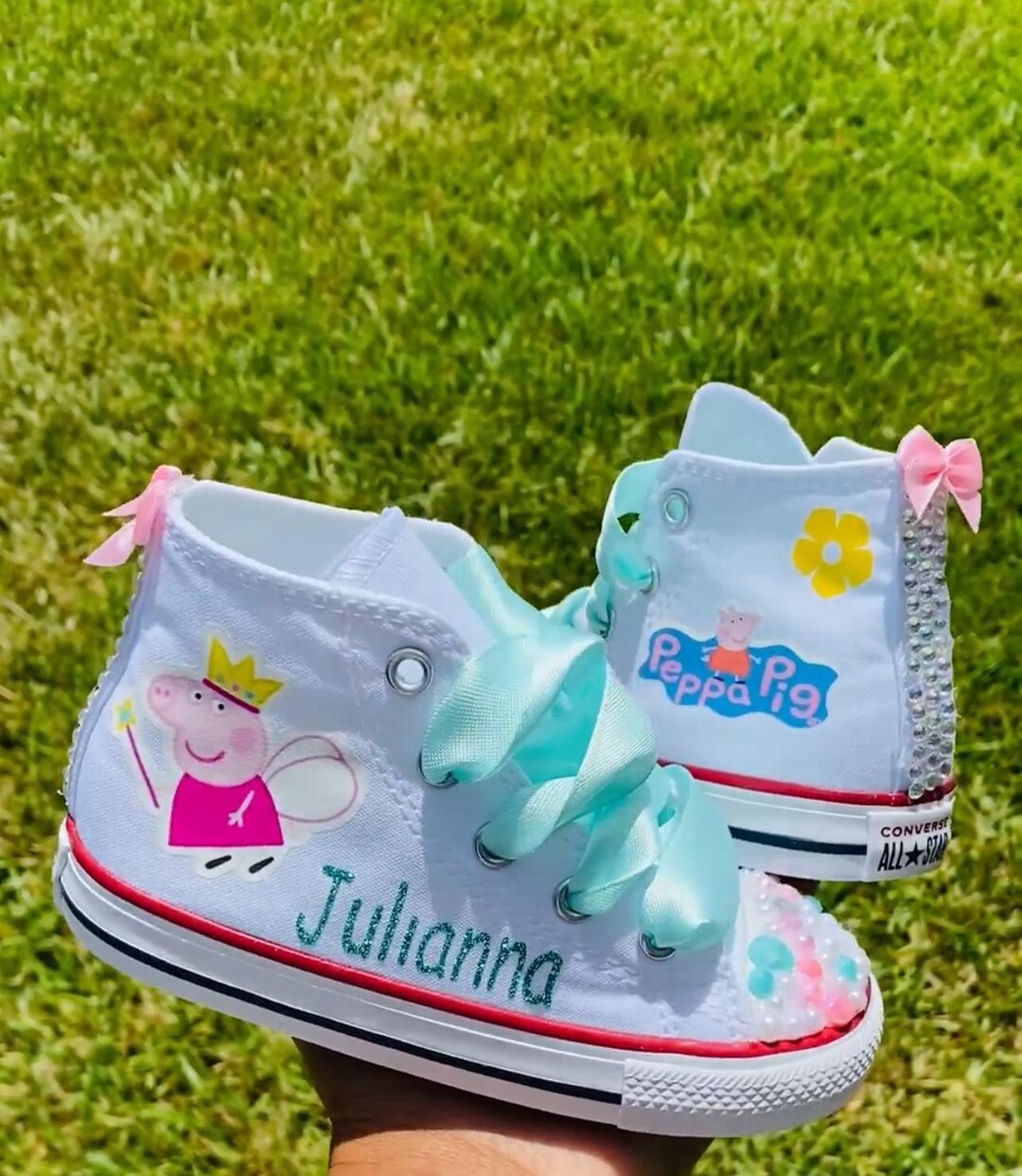 Peppa Pig Custom Converse Sneakers - Etsy