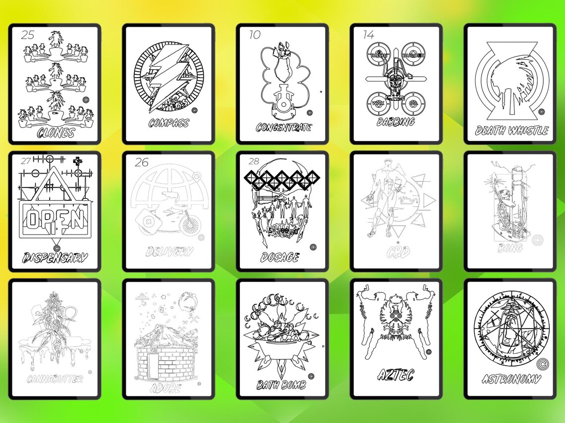 Loteria Card Game Coloring Pages Set, El Corazon Design, Mexican Bingo ...