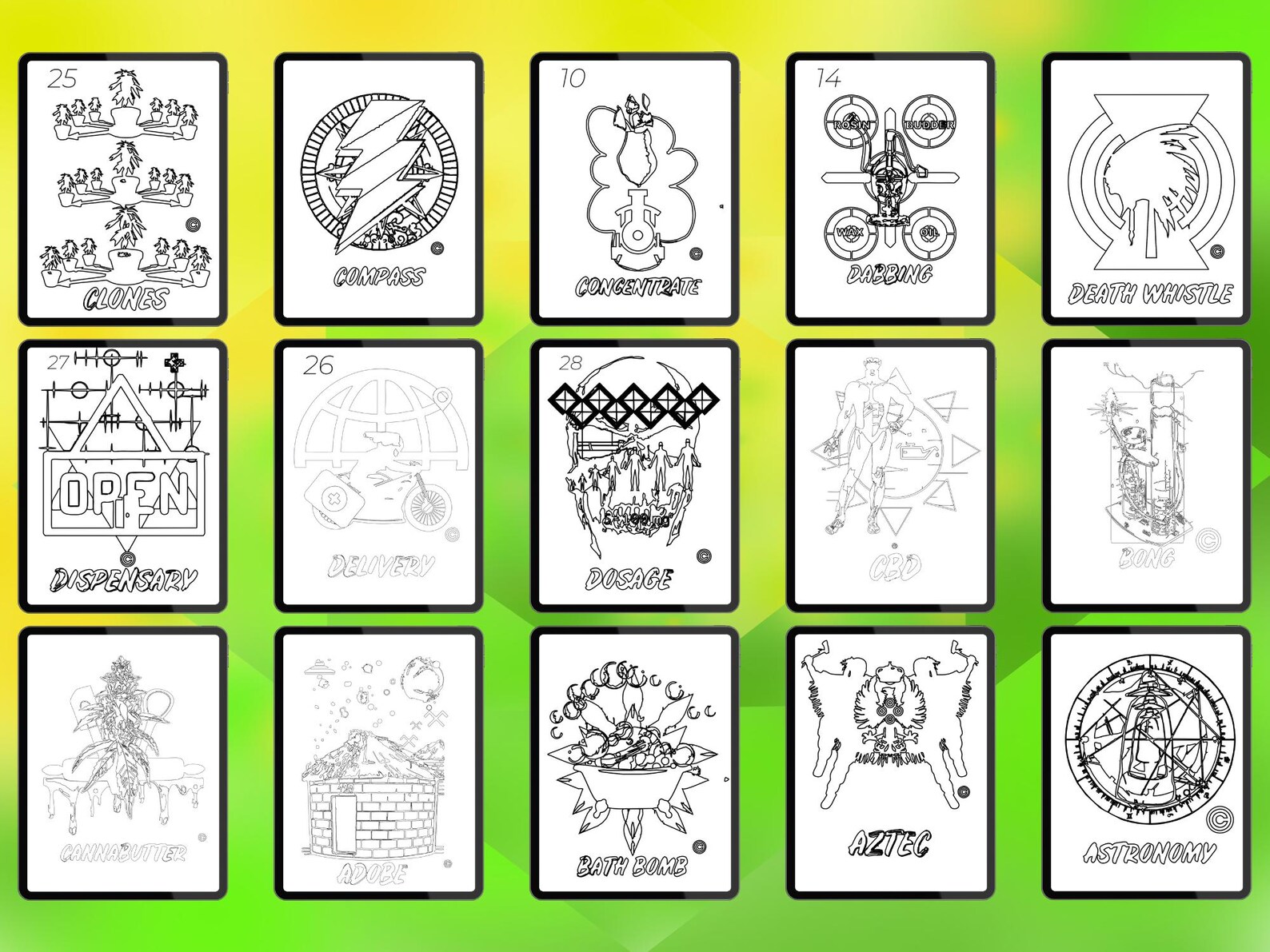 Loteria Card Game Coloring Pages Set, El Corazon Design, Mexican Bingo ...