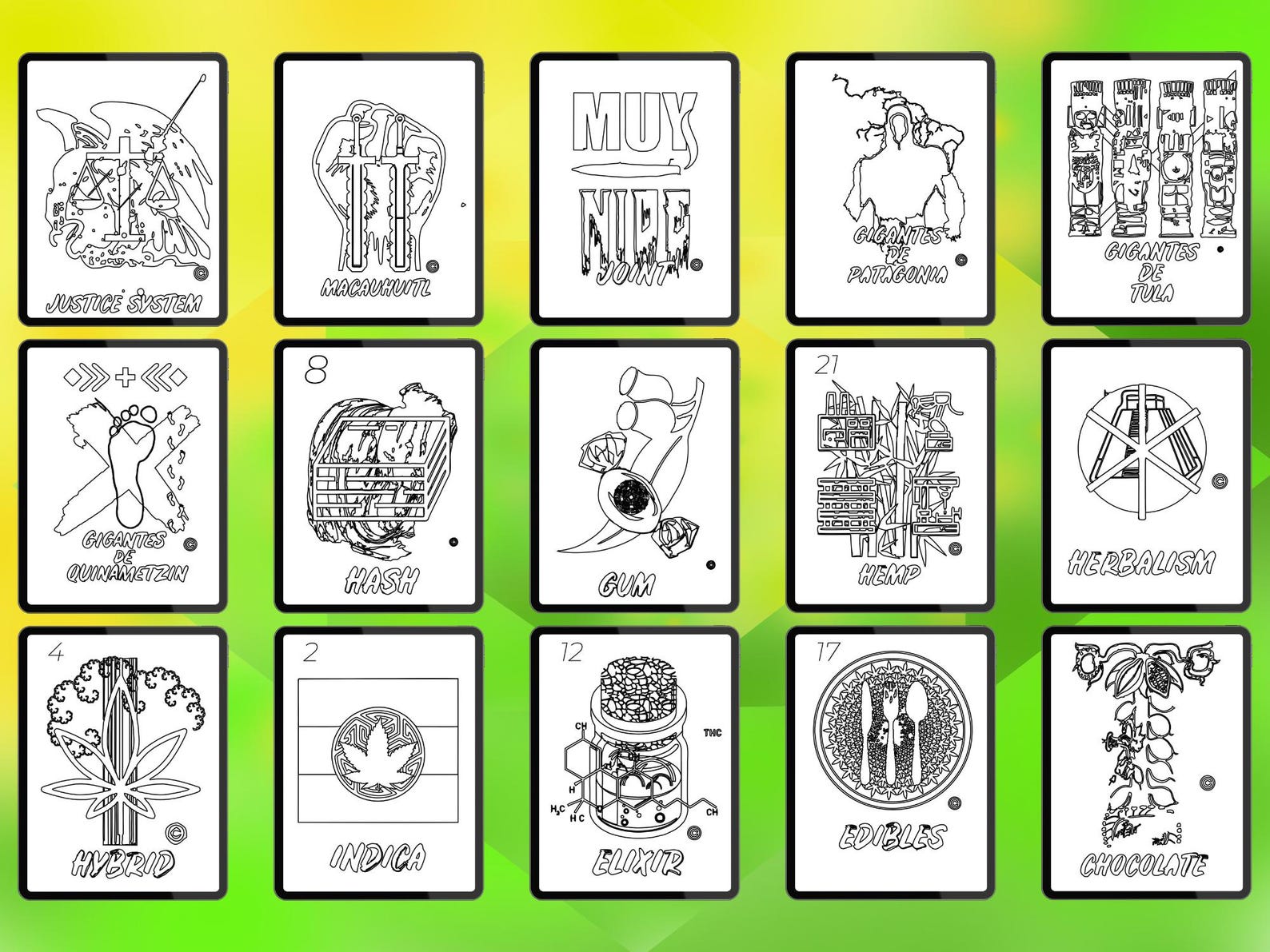 Loteria Card Game Coloring Pages Set, El Corazon Design, Mexican Bingo ...