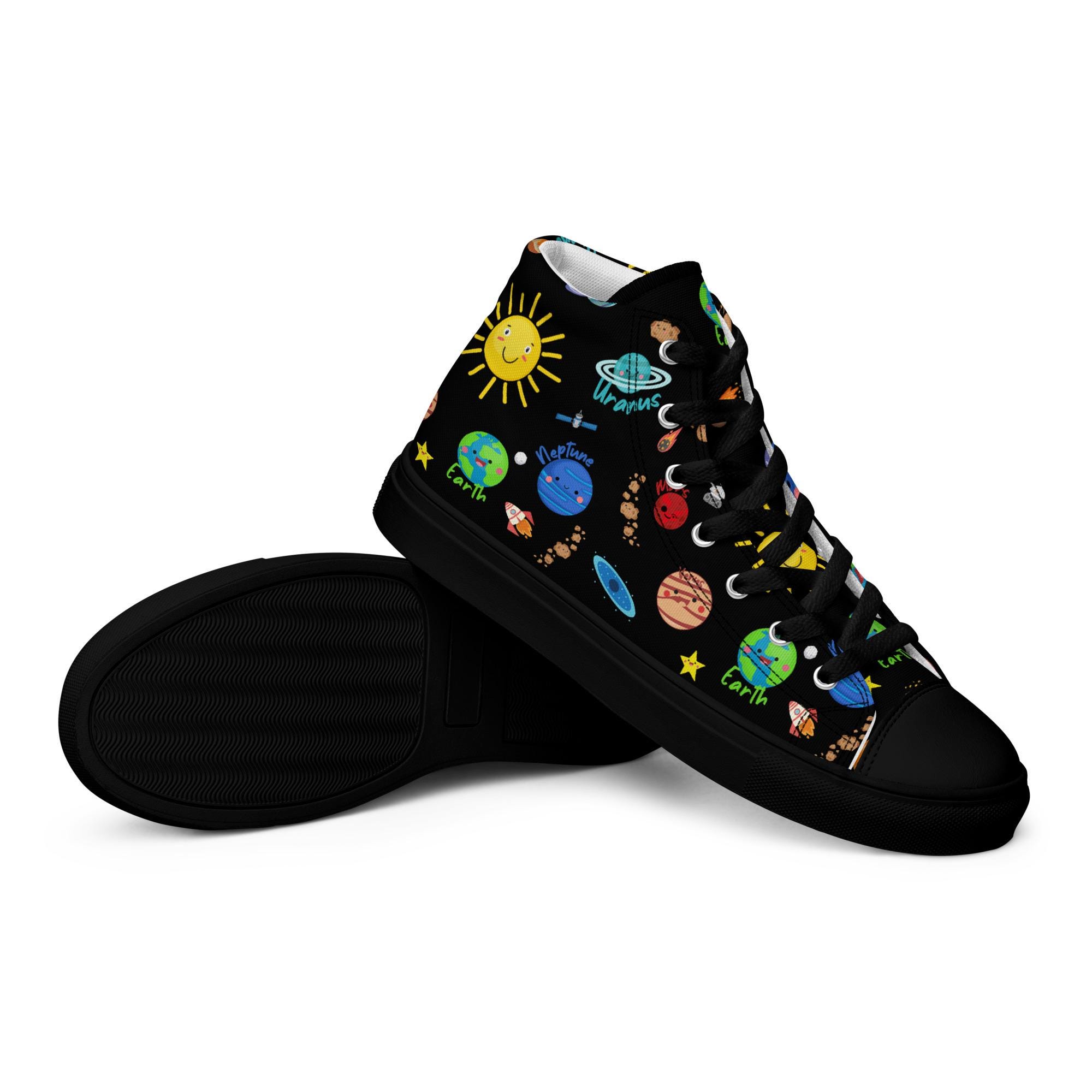 Solar System Swag Women's High Top Canvas Shoes Fun Shoes for Teachers ...
