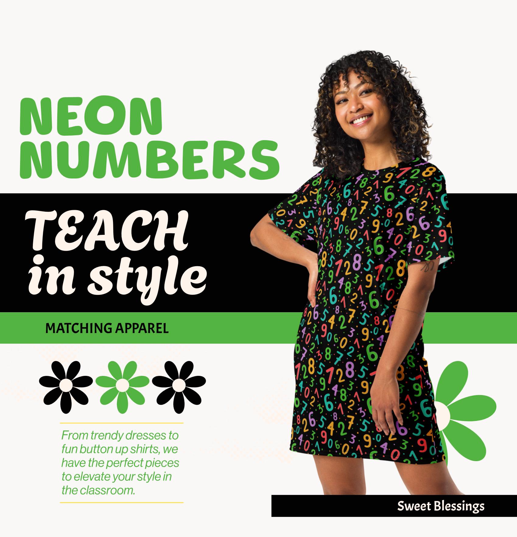 Math Numbers Teacher Dress for Kindergarten Preschool Elementary Math ...