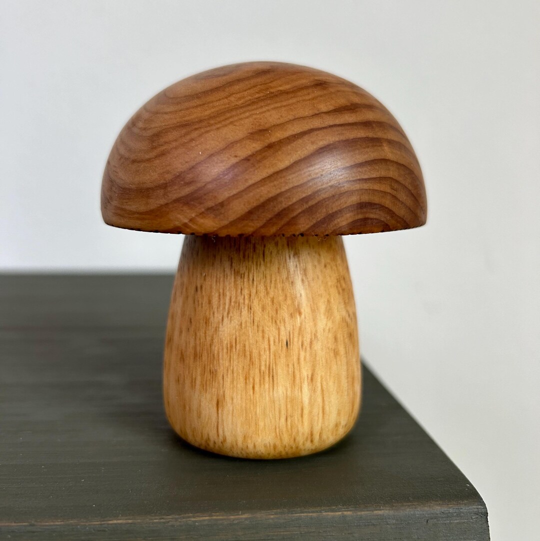 Hand-carved Wood Toadstool Sculpture - Etsy