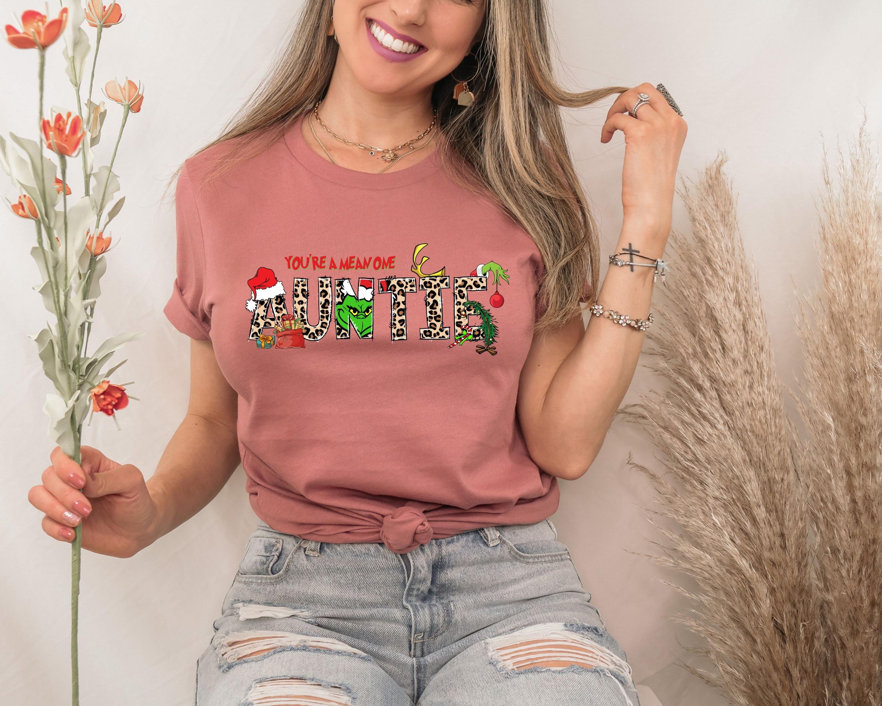 Christmas Grinch Aunt Shirt, Grinch Christmas Tee, Grinch Xmas Gift ...