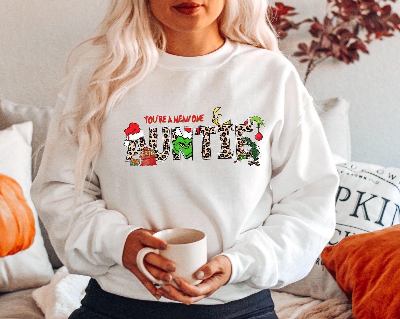 Christmas Grinch Aunt Shirt, Grinch Christmas Tee, Grinch Xmas Gift ...