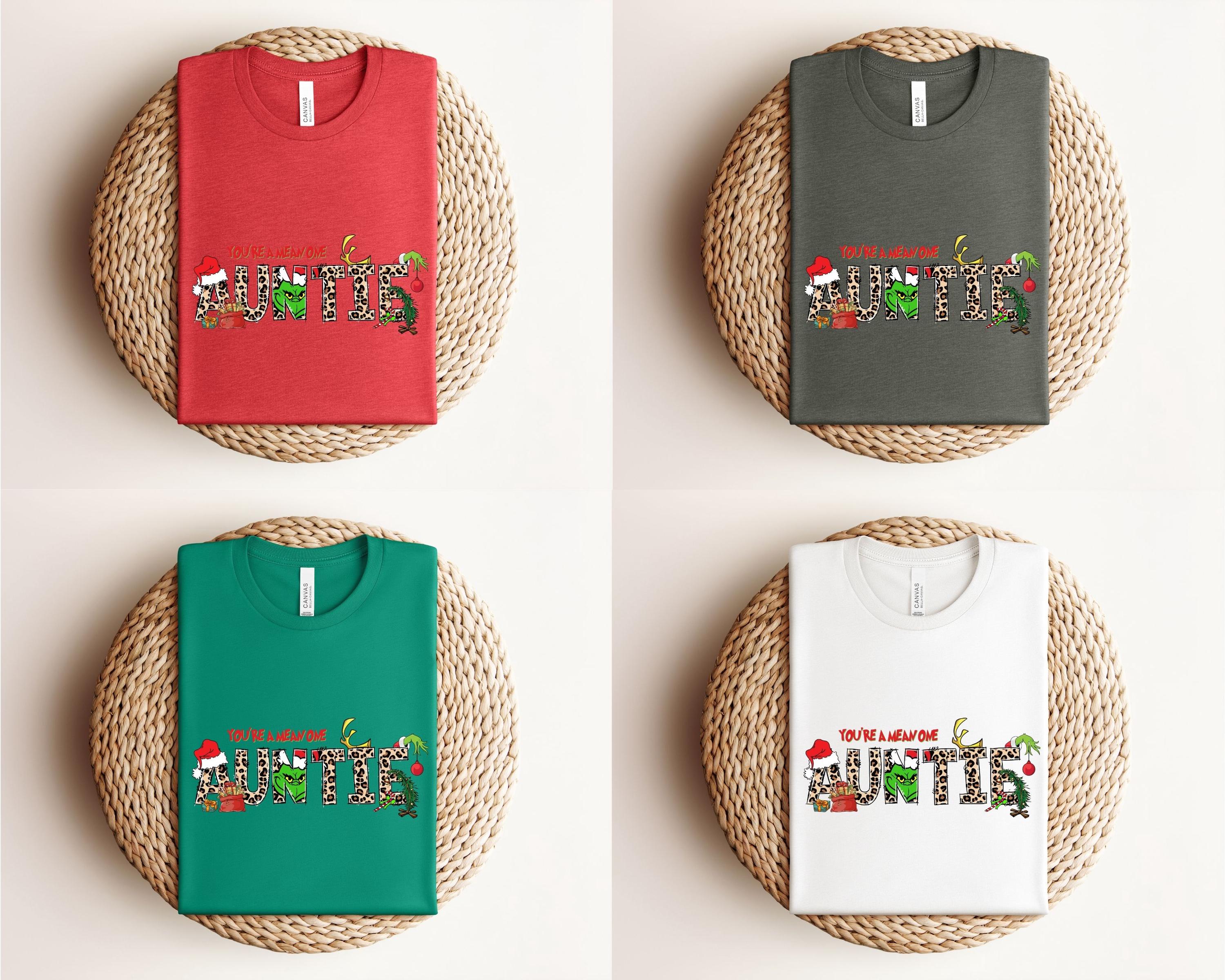 Christmas Grinch Aunt Shirt, Grinch Christmas Tee, Grinch Xmas Gift ...