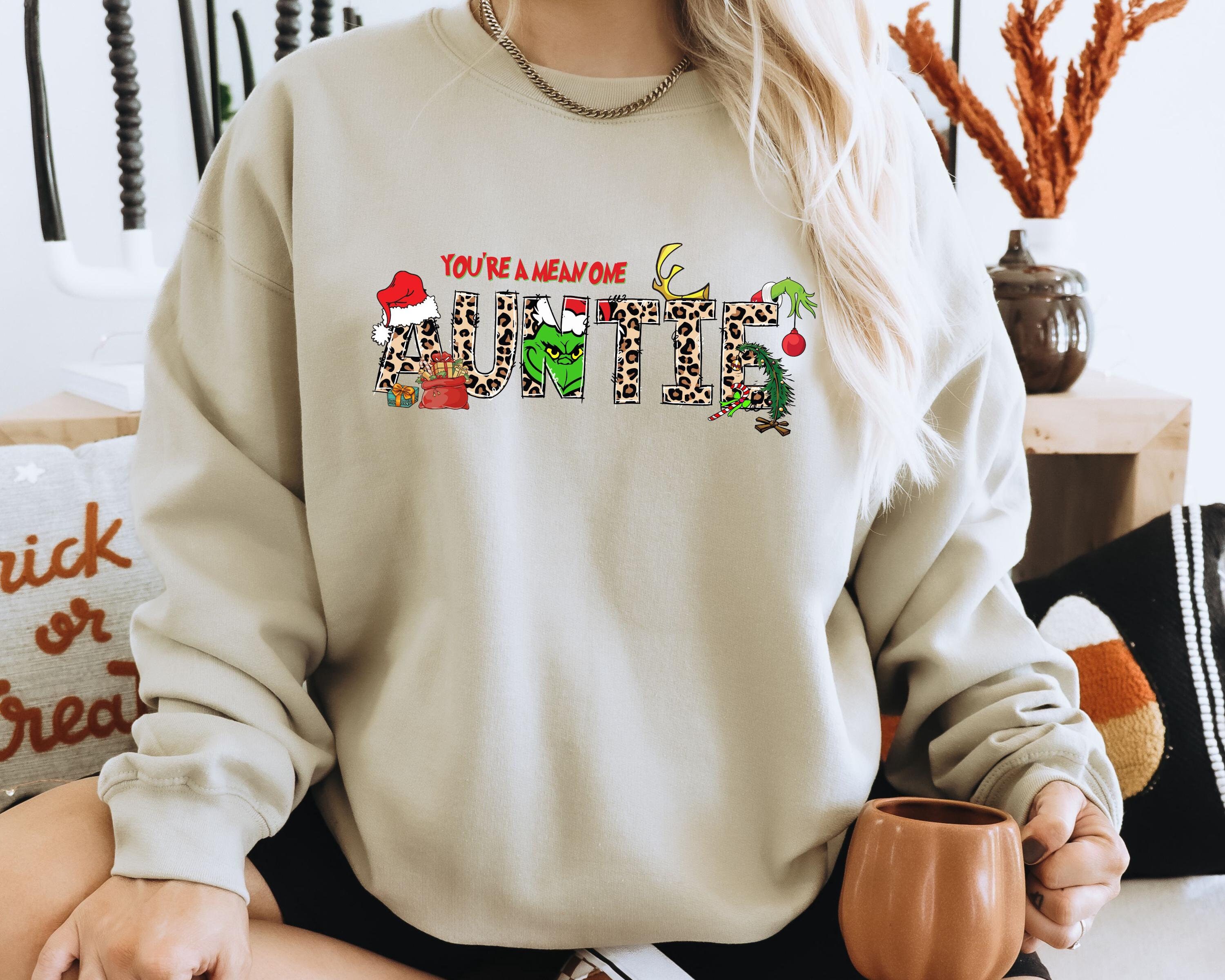 Christmas Grinch Aunt Shirt, Grinch Christmas Tee, Grinch Xmas Gift ...