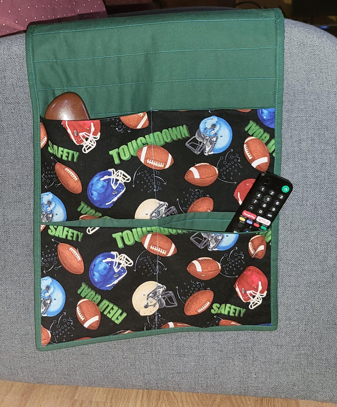 Quilted Football Caddy for Recliners or Chairs - Etsy