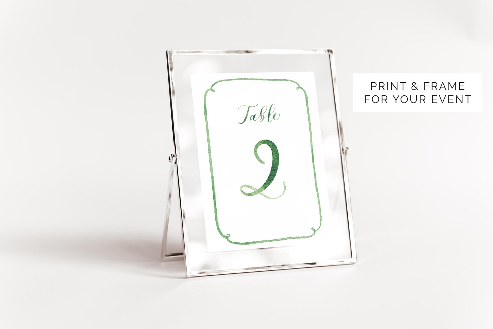 Elegant Watercolor Wedding Table Numbers - Instant Download - Etsy