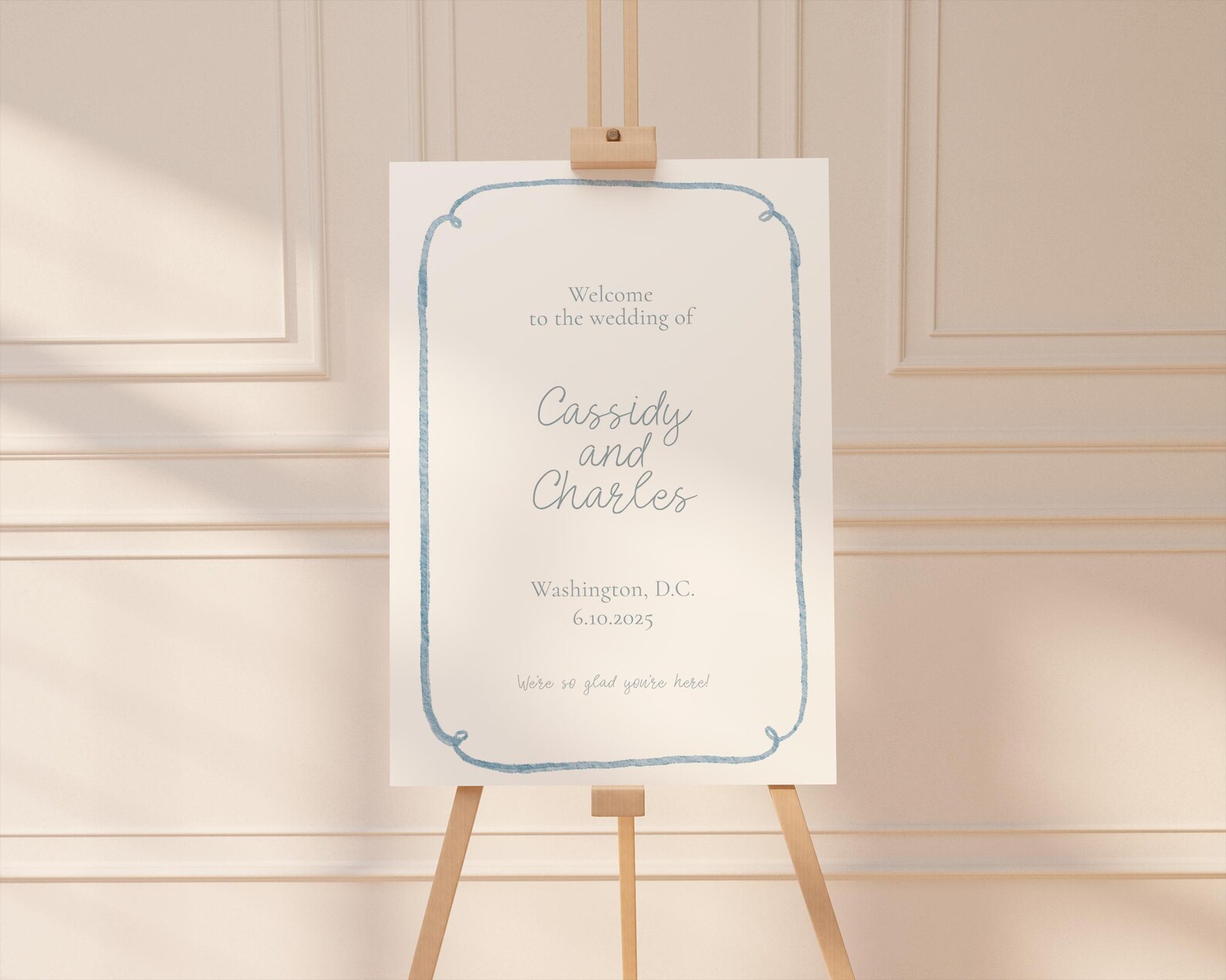 INSTANT DOWNLOAD Blue Watercolor Welcome Sign for Wedding - Etsy