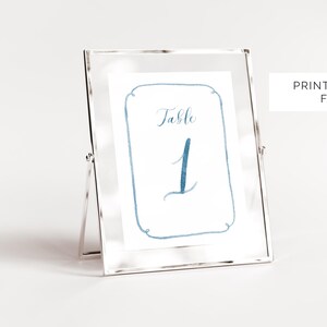Printable Watercolor Table Numbers Set - Etsy