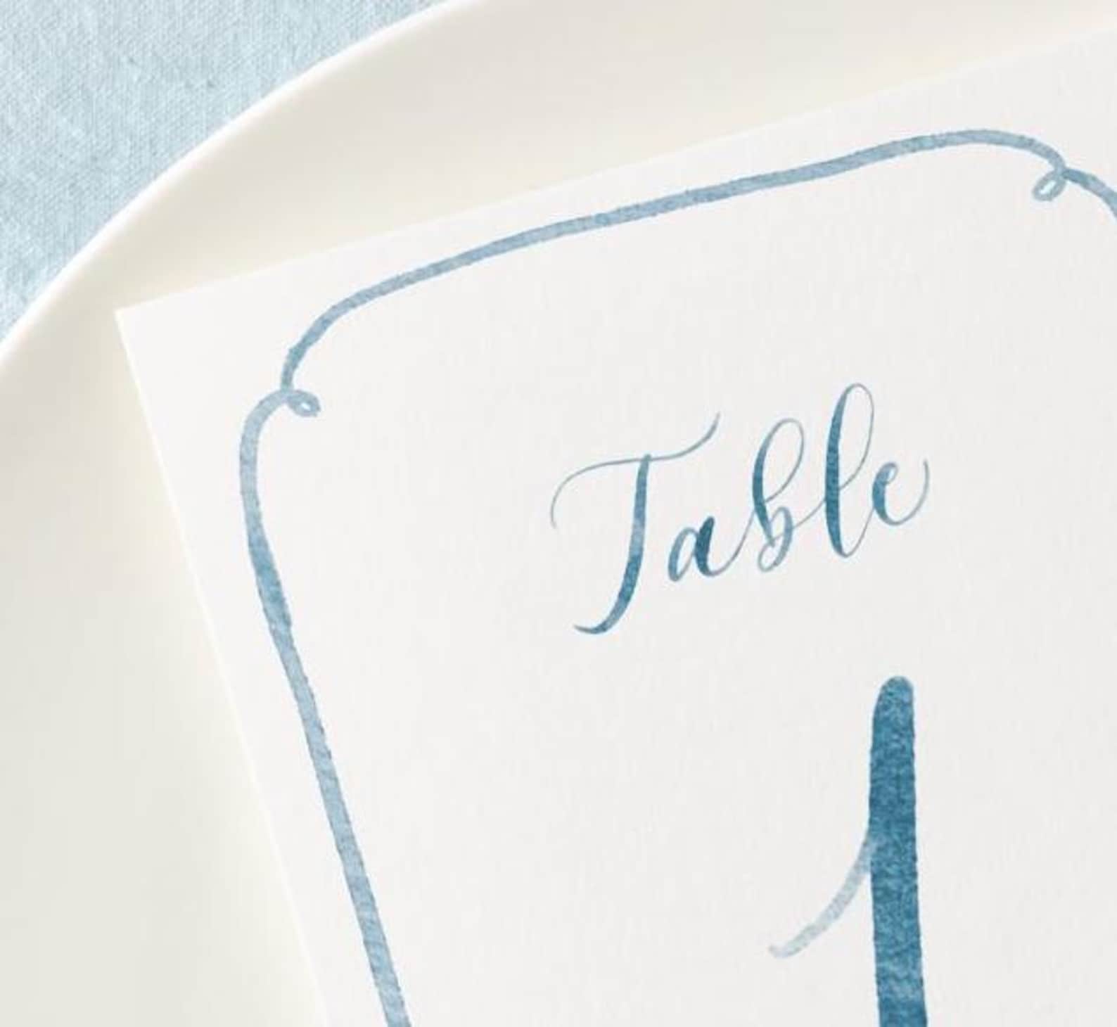 Printable Watercolor Table Numbers Set - Etsy