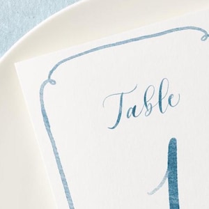 Printable Watercolor Table Numbers Set - Etsy
