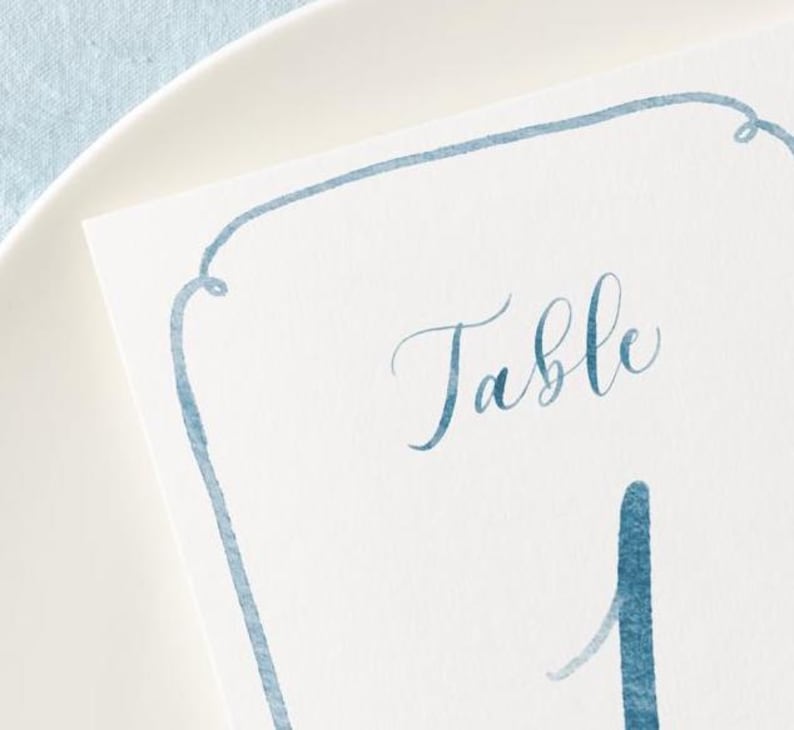 Printable Watercolor Table Numbers Set - Etsy
