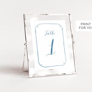 Printable Watercolor Table Numbers Set - Etsy