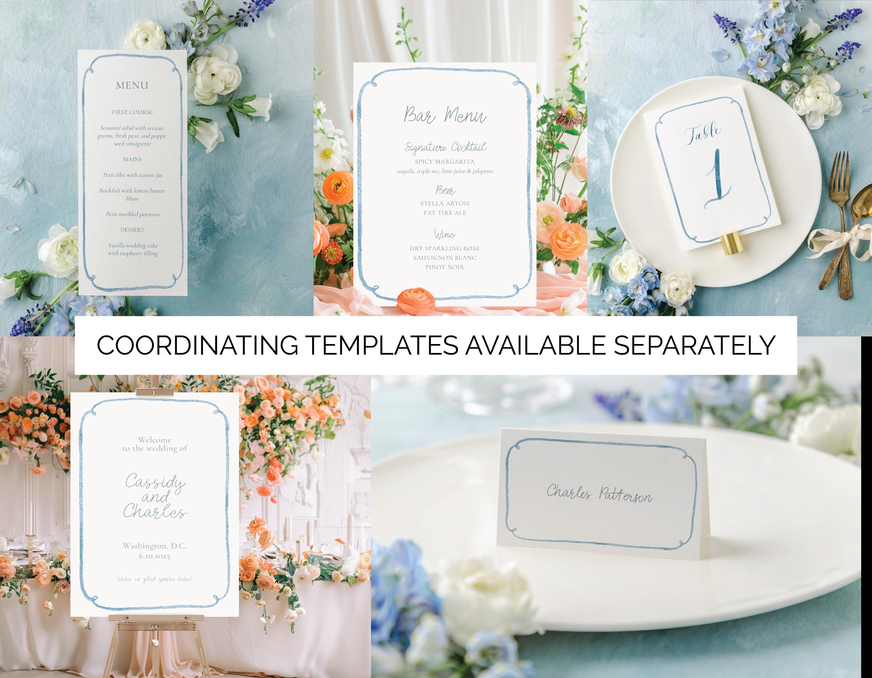 Printable Watercolor Table Numbers Set - Etsy