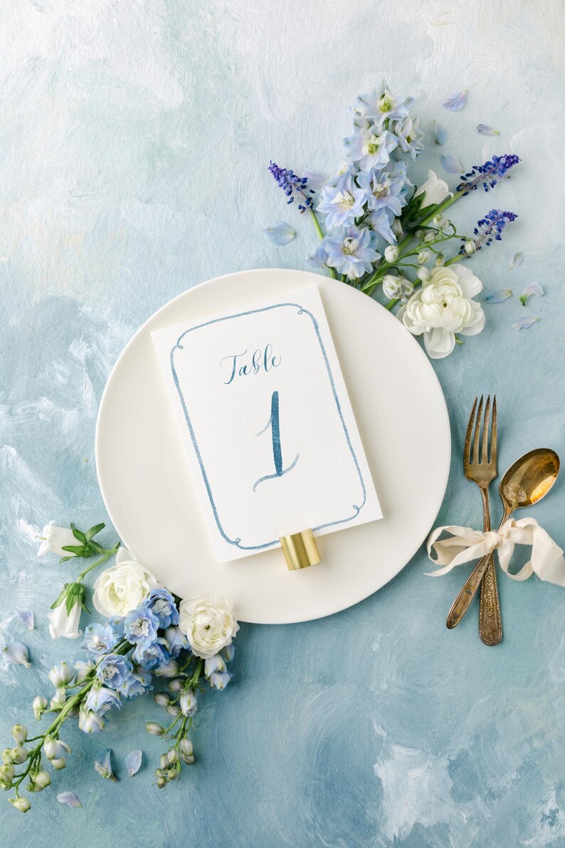 Printable Watercolor Table Numbers Set - Etsy