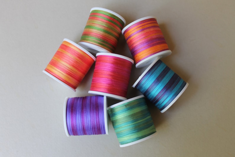 Rainbow Mix 21 Metres of 2mm Variegated Silk Ribbon - Etsy