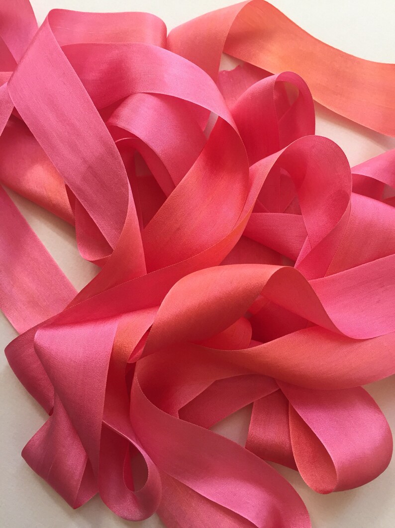 1 Metre of 32mm Variegated Silk Ribbon Colour V113 - Etsy