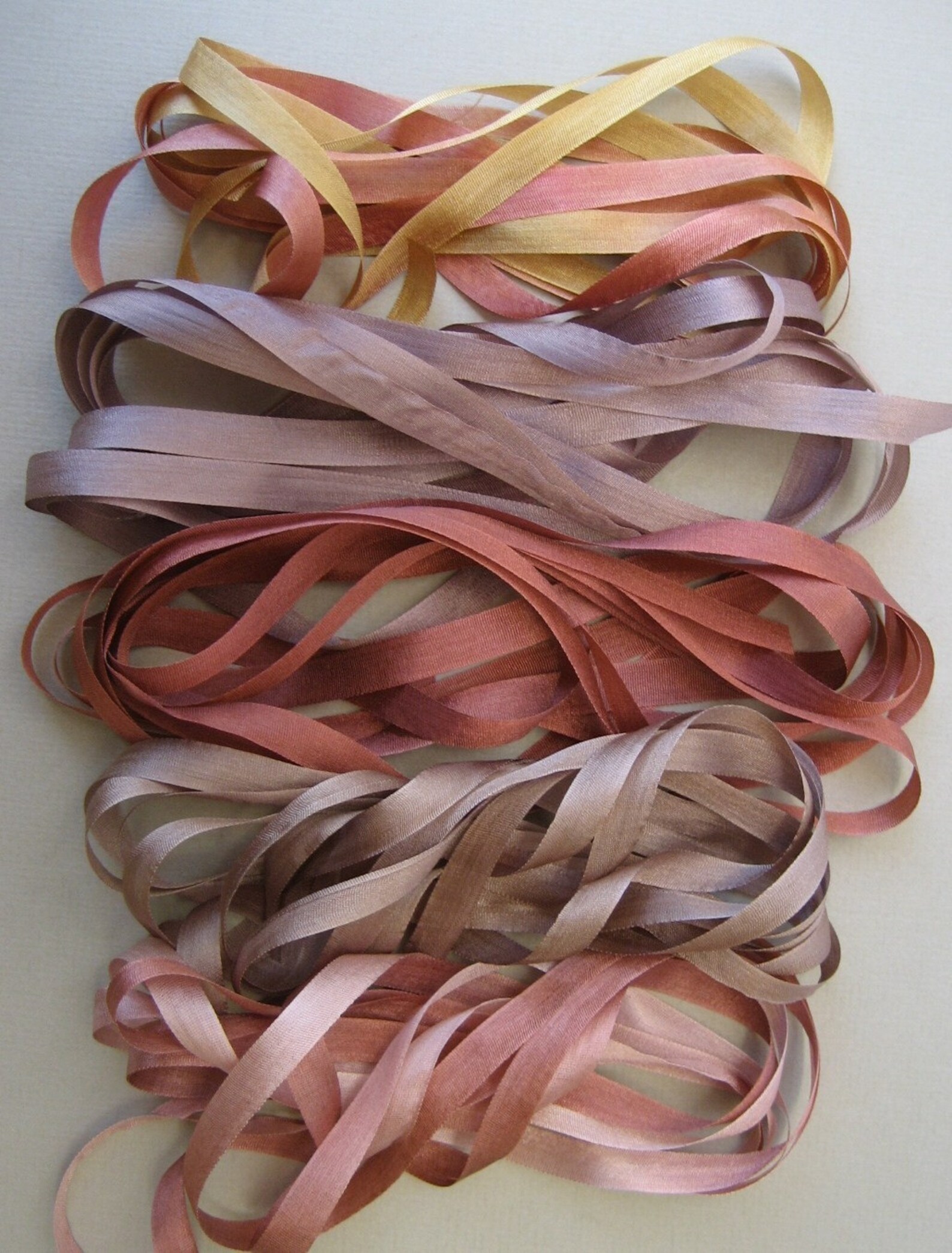 Cinnamon Mix 10 Metres of Brown Silk Ribbon - Etsy