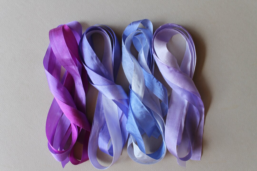 Iris Mix 4 Metres of 13mm Silk Ribbon - Etsy