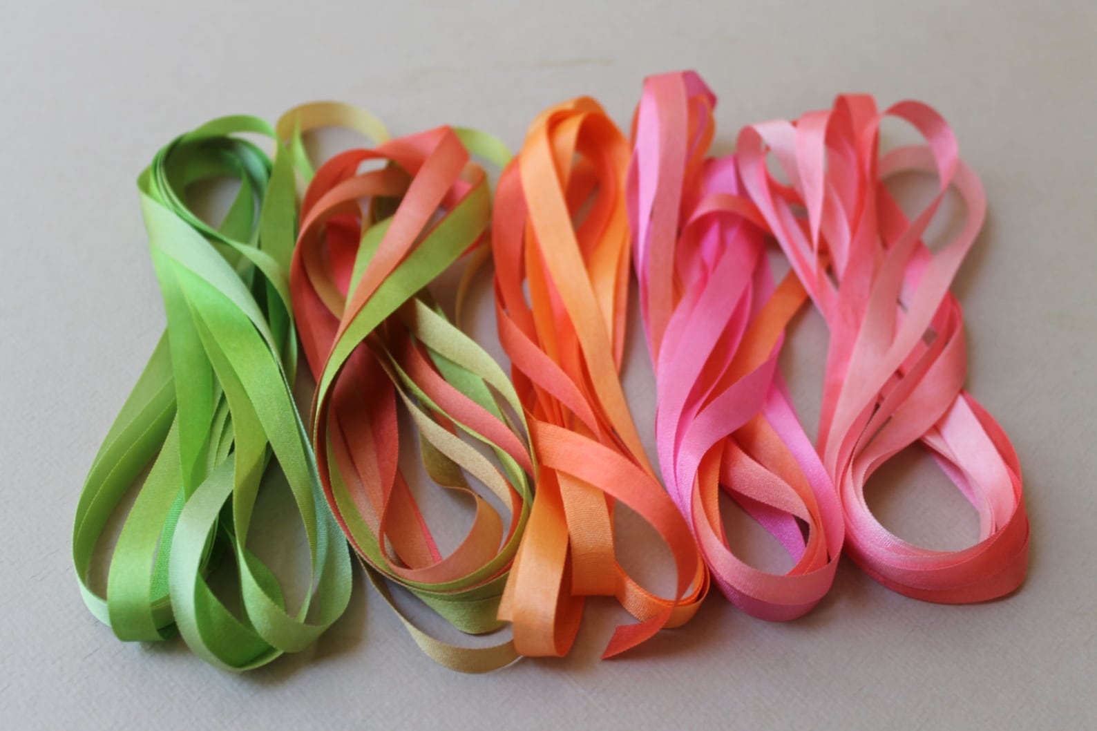Melon Mix 10 Metres of 7mm Variegated Silk Ribbon - Etsy