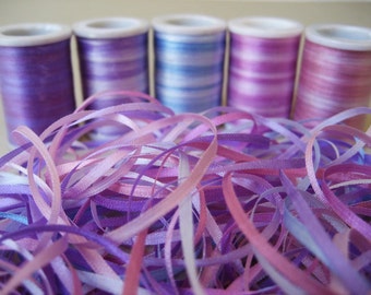 Rainbow Mix 21 Metres of 2mm Variegated Silk Ribbon - Etsy
