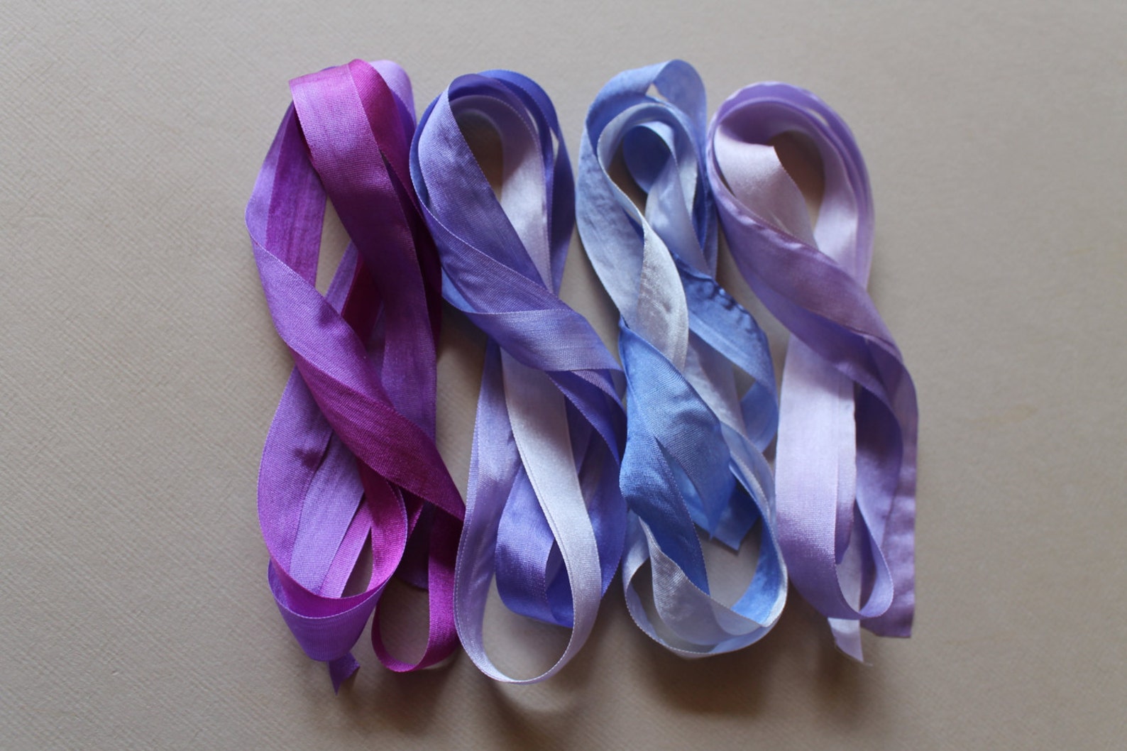 Iris Mix 4 Metres of 13mm Silk Ribbon - Etsy