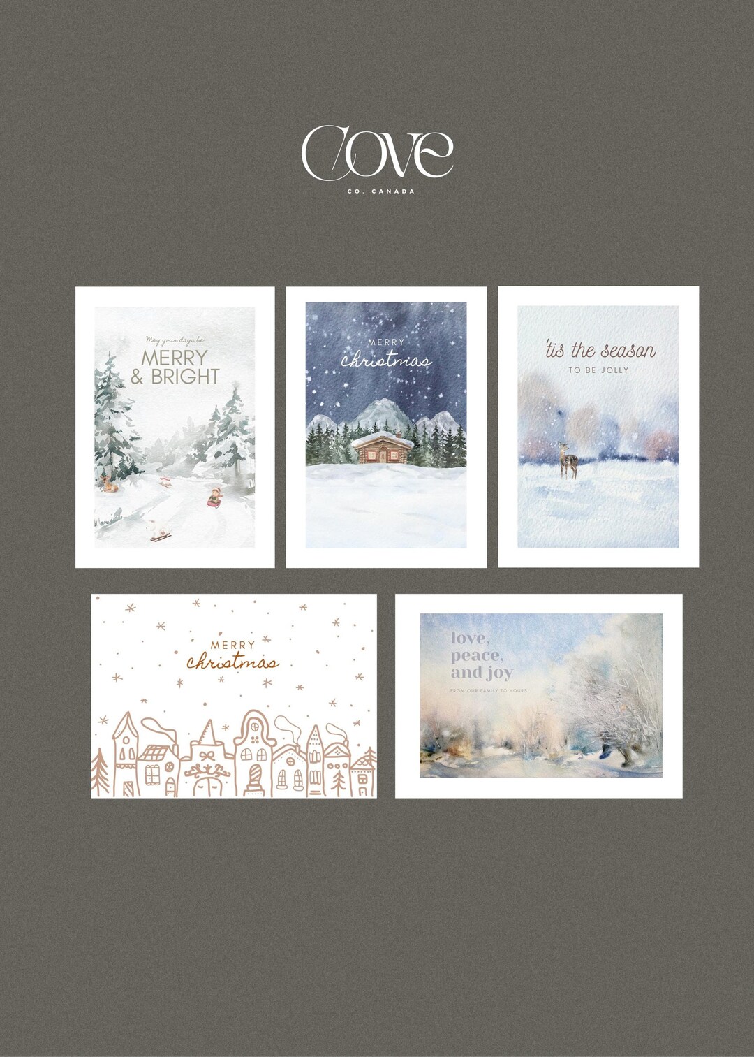 Christmas CARDS Printable Holiday Carts Digital Prints Digital ...