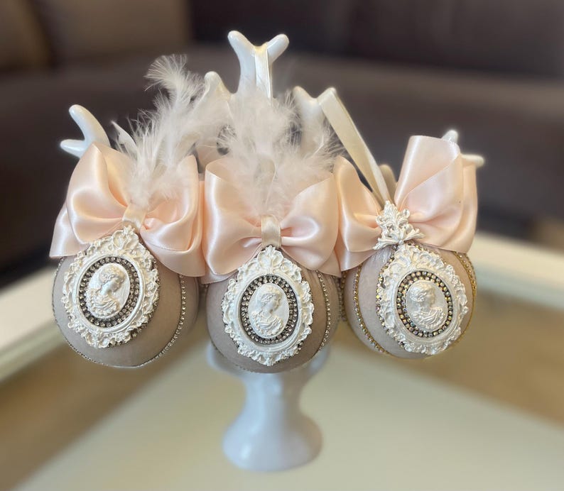 Luxurious Rhinestone Christmas Balls - Handmade Velvet Christmas ...