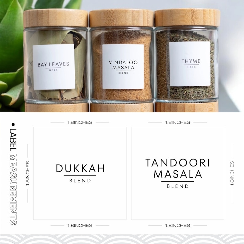 South Asian Spice Labels- 312 Pre-printed Labels Including Expiration ...