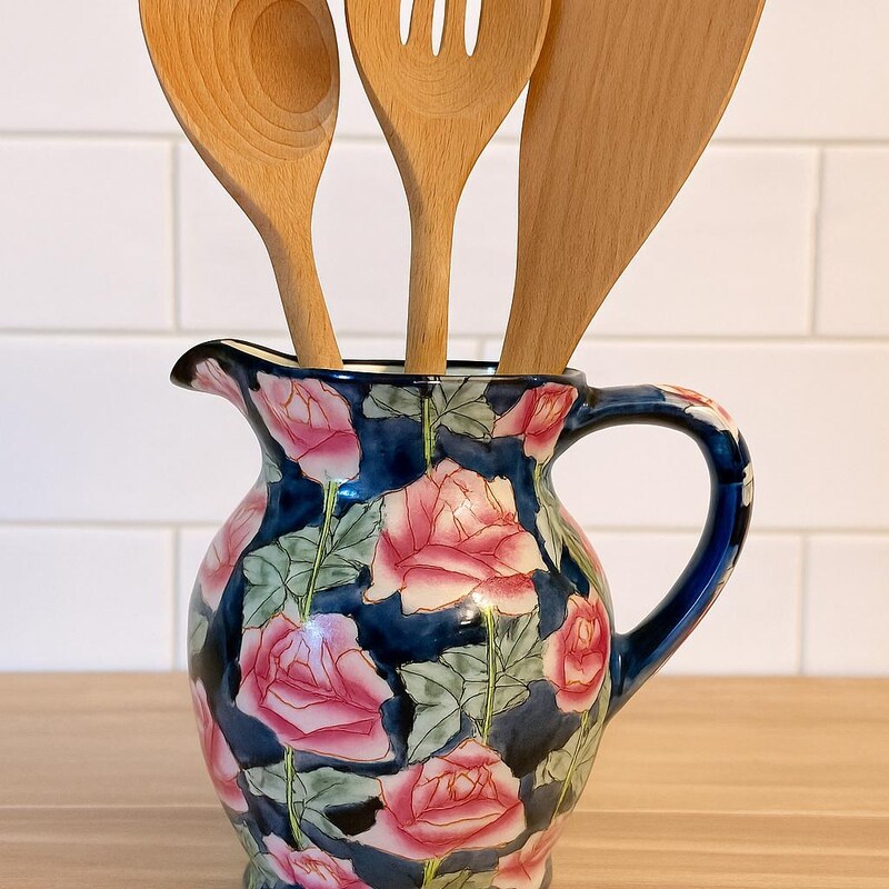 Pink Rose Pitcher - Etsy