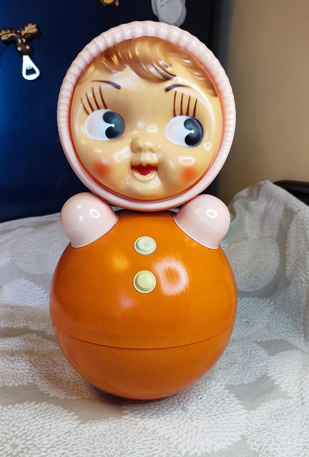 Vintage Big Soviet Creepy Toy, Nevaliashka, Large Soviet Roly-poly ...