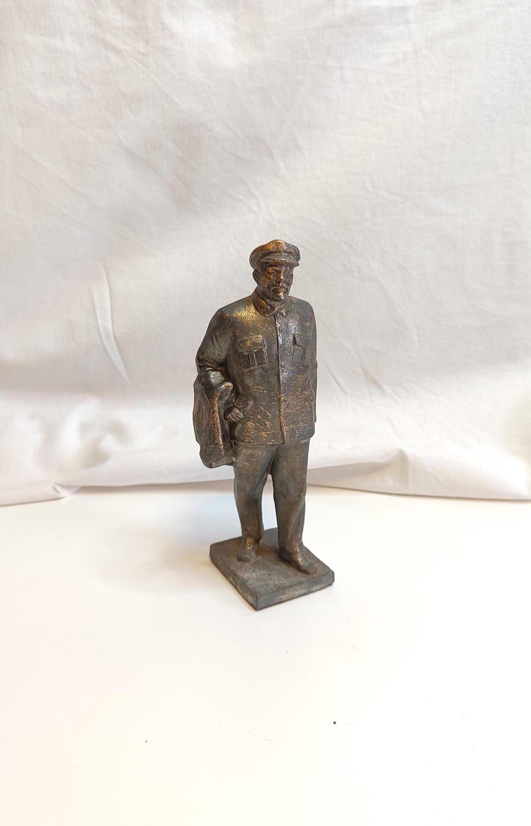 Very Rare Soviet Metal Statue Lenin. Table Figurine Lenin. Vintage Desk ...