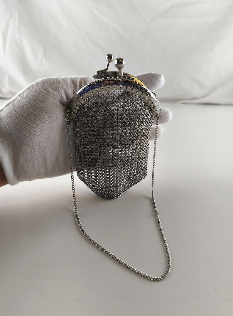 Chainmail Coin Purse, Vintage Mesh Wallet, Vintage Ladies Mesh Coin ...