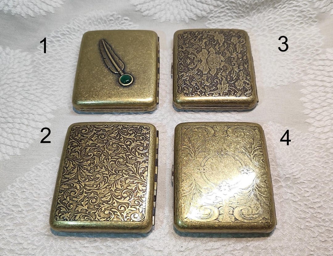 Vintage Metal Cigarette Case, Small Cigarette Case, Man Tobacco Box ...