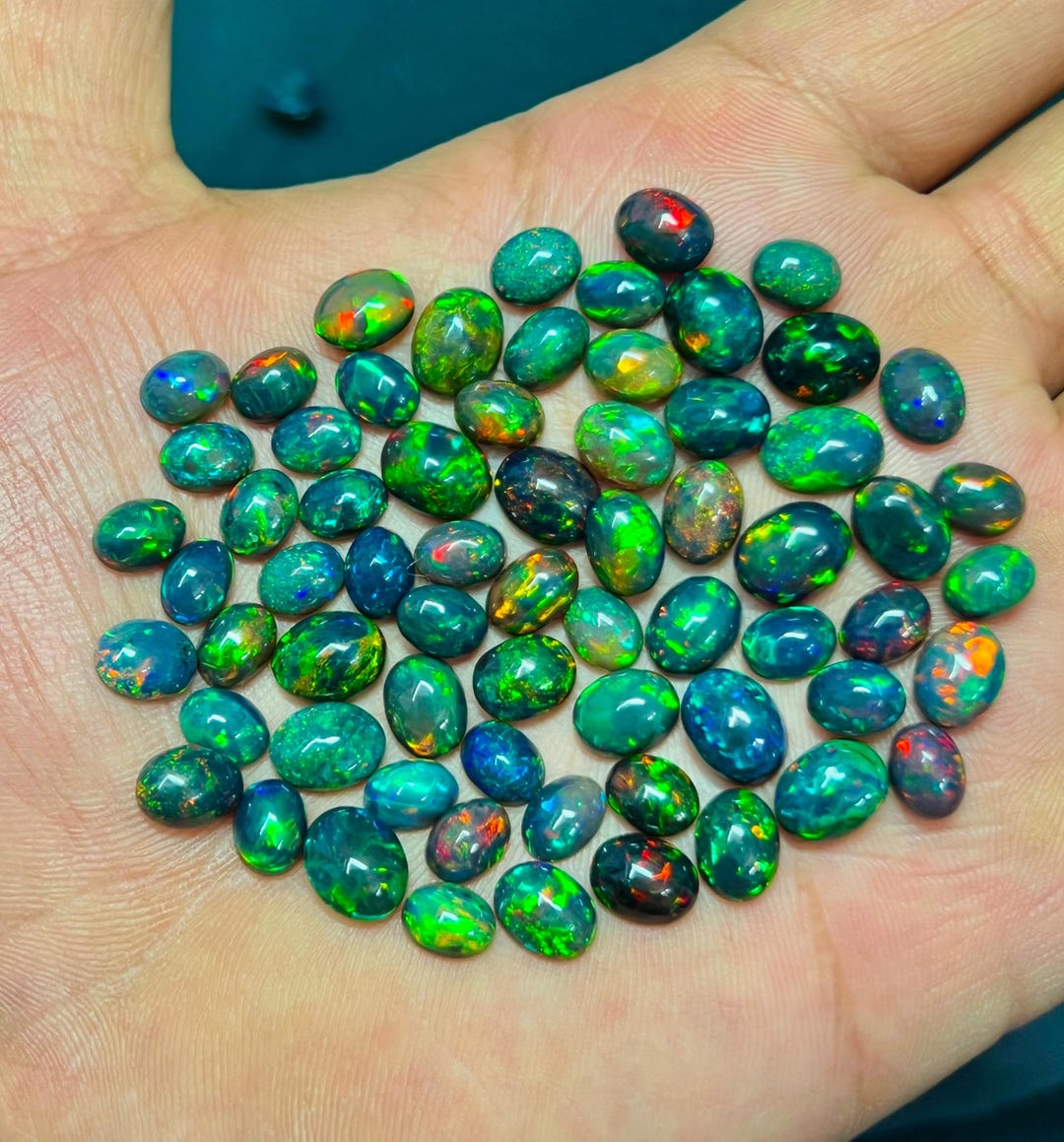 Natural Ethiopian Black Opals Calibrated Sizes, Top Quality Opals, All ...