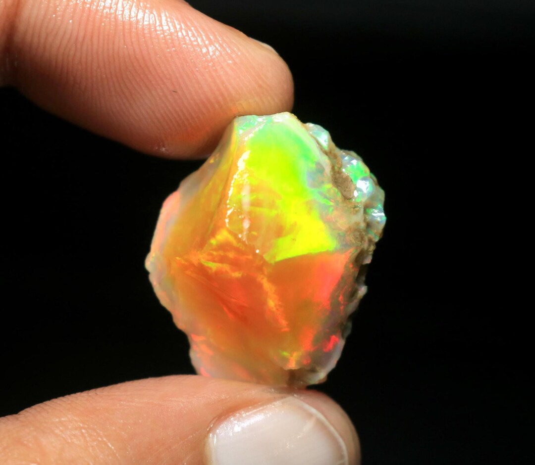 Ethiopian Opal Oil Rough: 27 CT Flashy Fire Crystal, 25x19x14 MM - Etsy