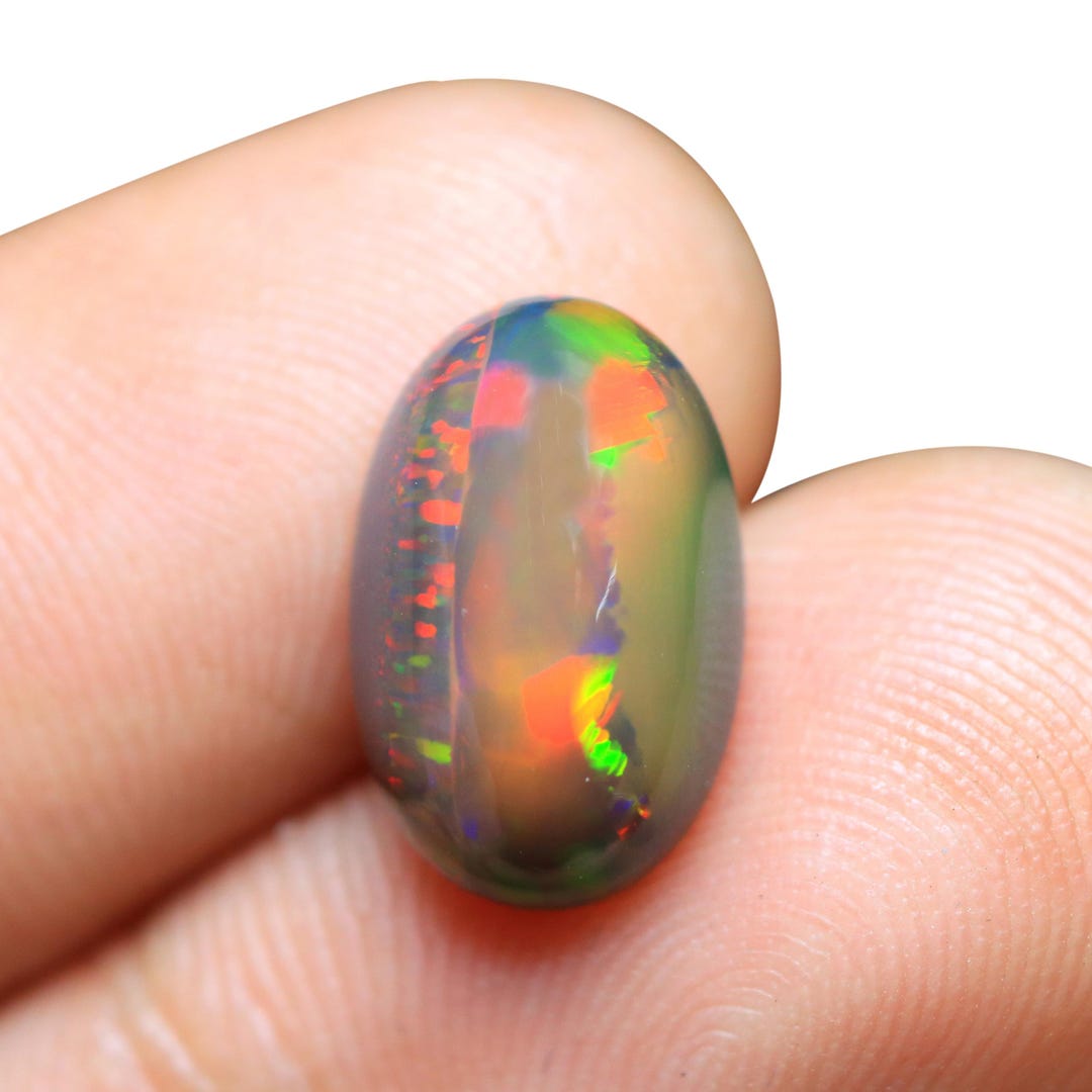 3.55 CT Exclusive Fire Opal Loose Gemstone, Fire Oval Natural Ethiopian ...