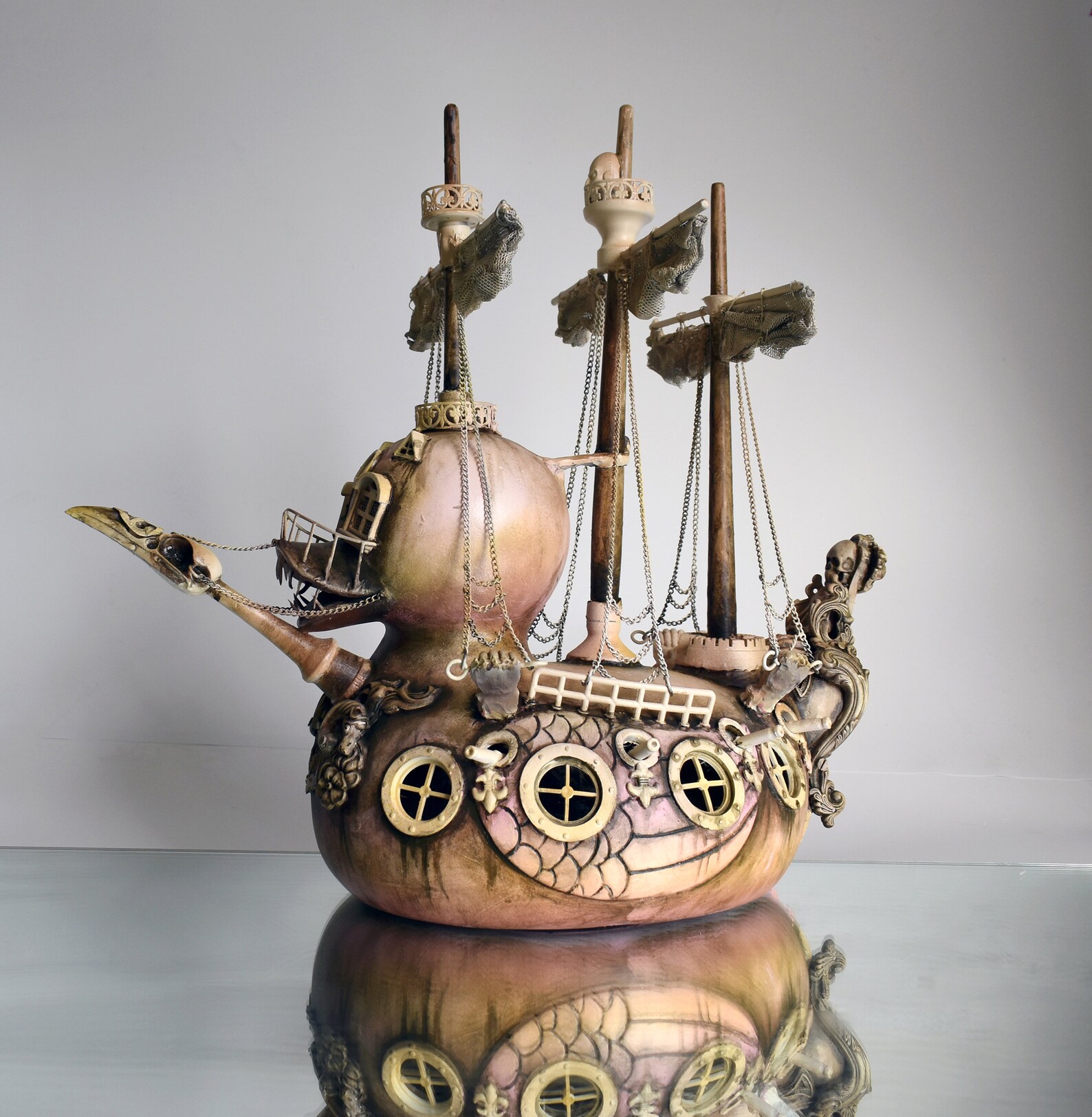 Large Scale Steam Punk Gothic Pirate Duck Ship Pop Surealistic - Etsy