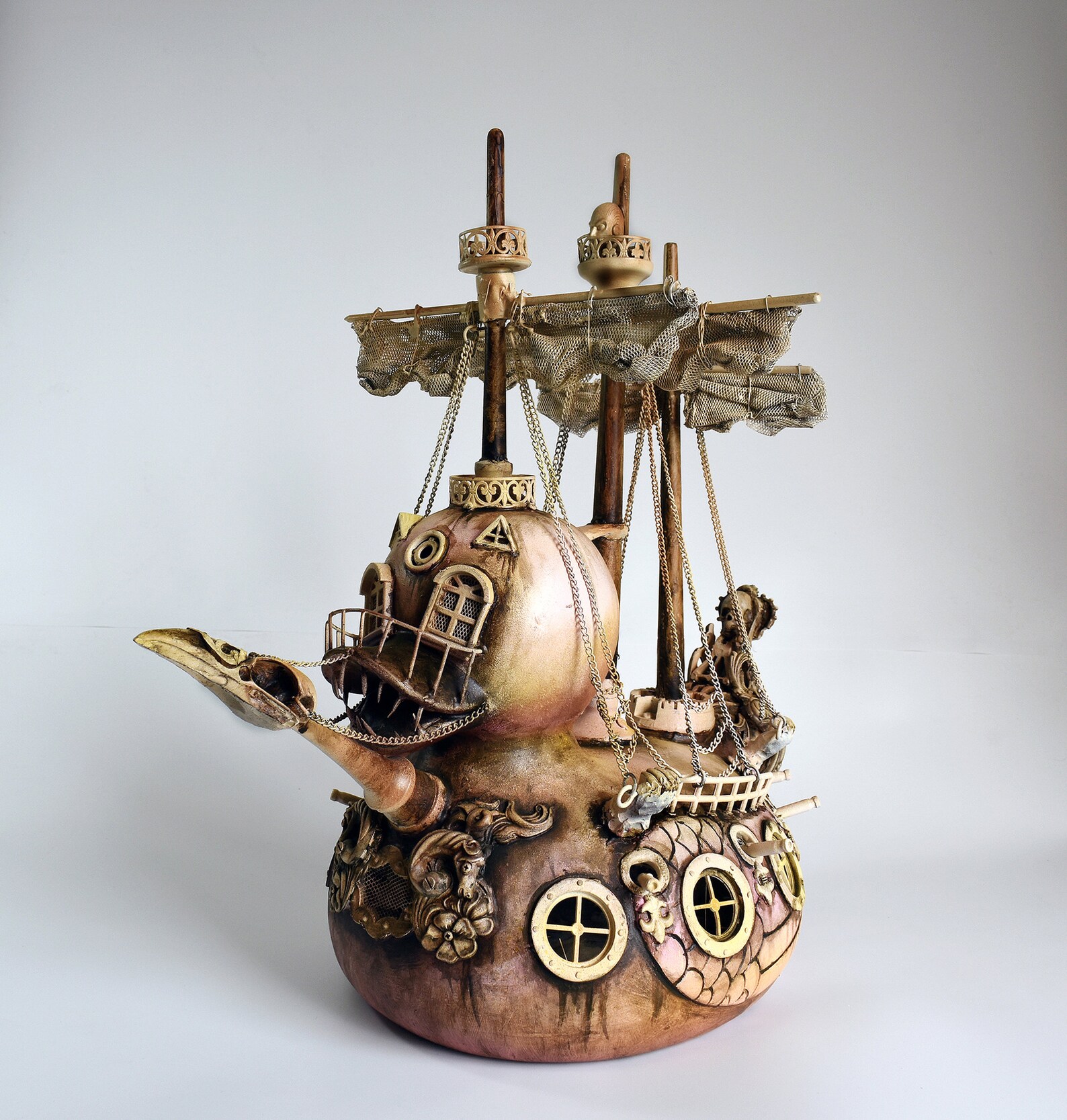 Large Scale Steam Punk Gothic Pirate Duck Ship Pop Surealistic - Etsy